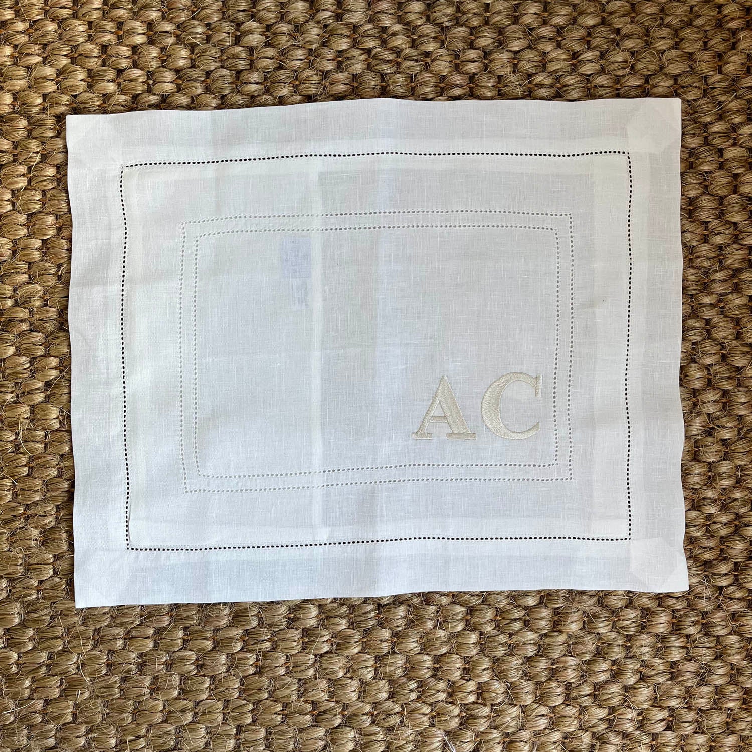 Boudoir Hemstitch Pillowcase with AC Embroidery – Volga Linen